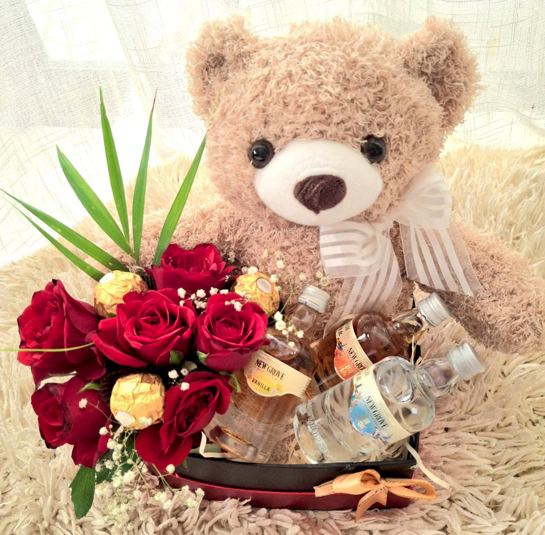 Valentine s Heart Gift Box Bear Hugs Delivery Mauritius