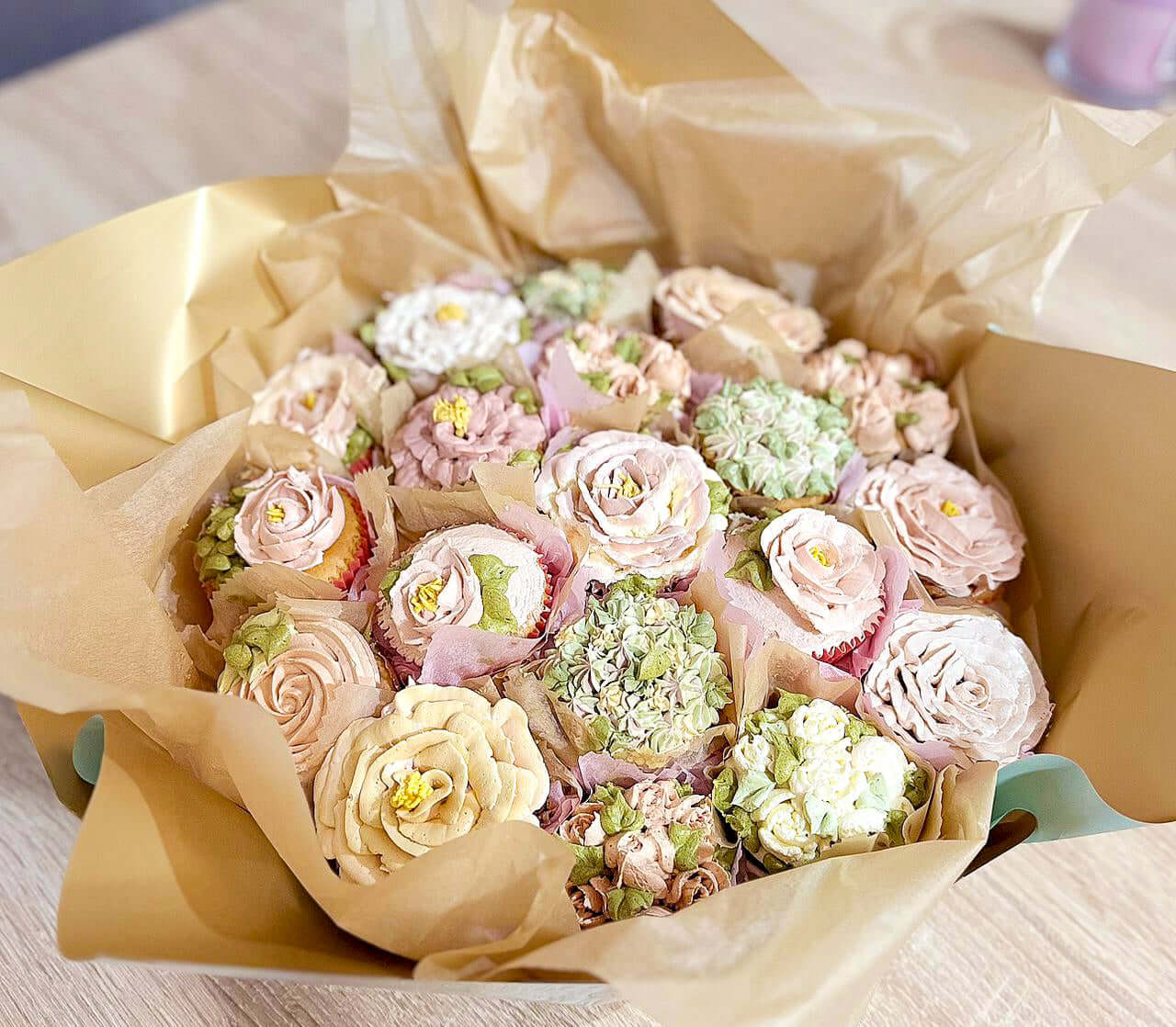 Baked Flower Cupcake Bouquet | Surprise delivery Mauritius