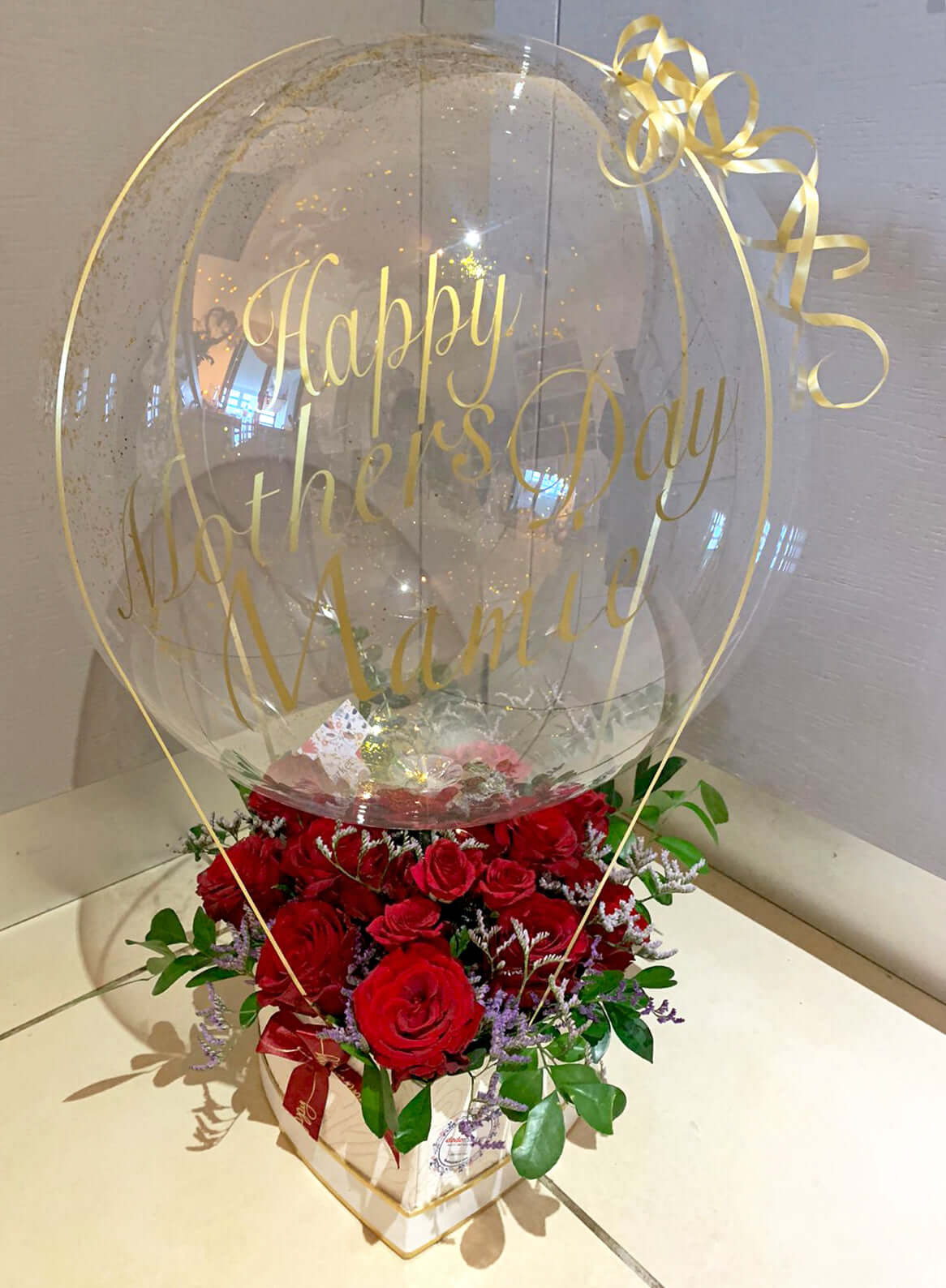 Personalized Balloon Flower Box - Mother's Day! | Mauritius