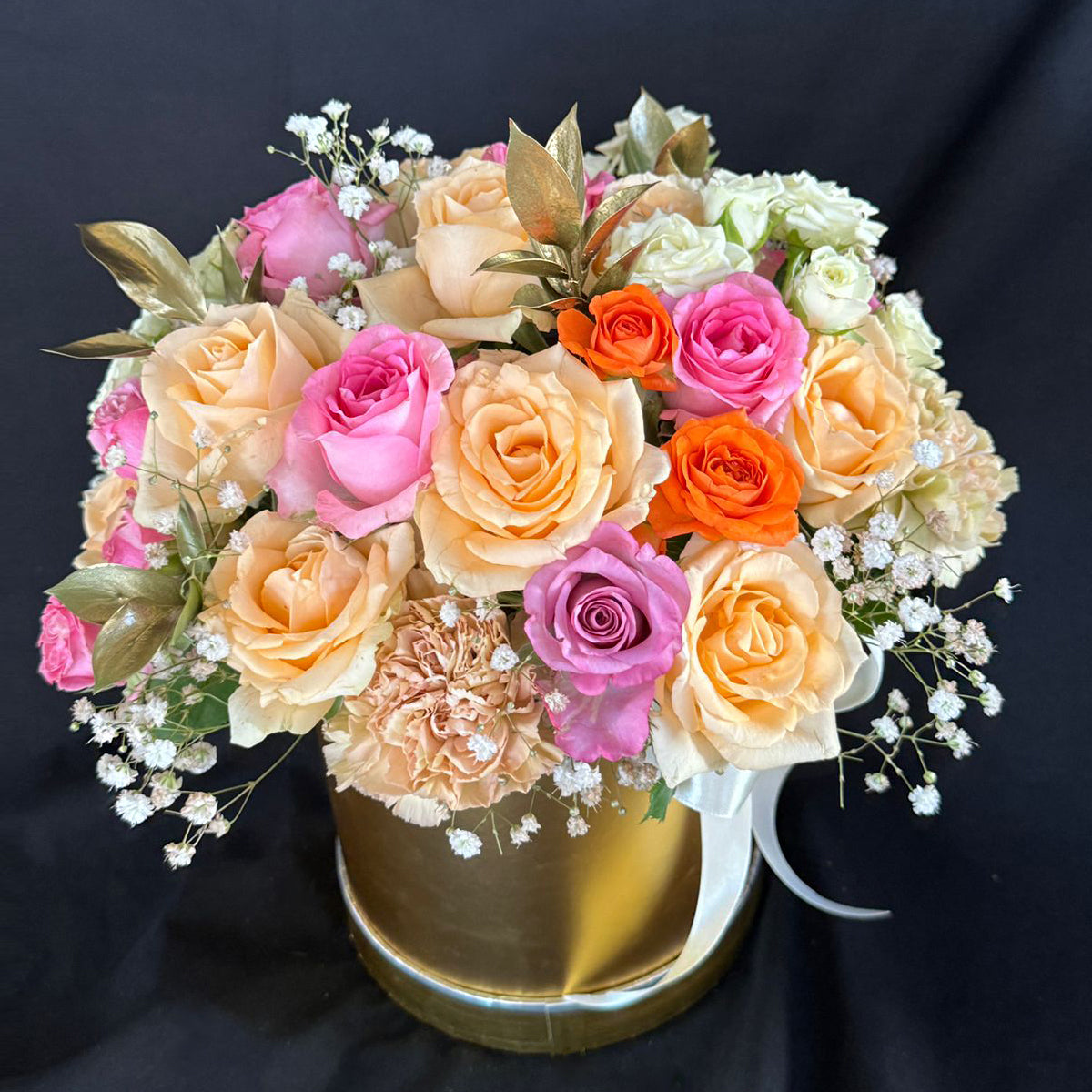 Roses Carnations Mixed Flower Box - Tender Touch | Mauritius