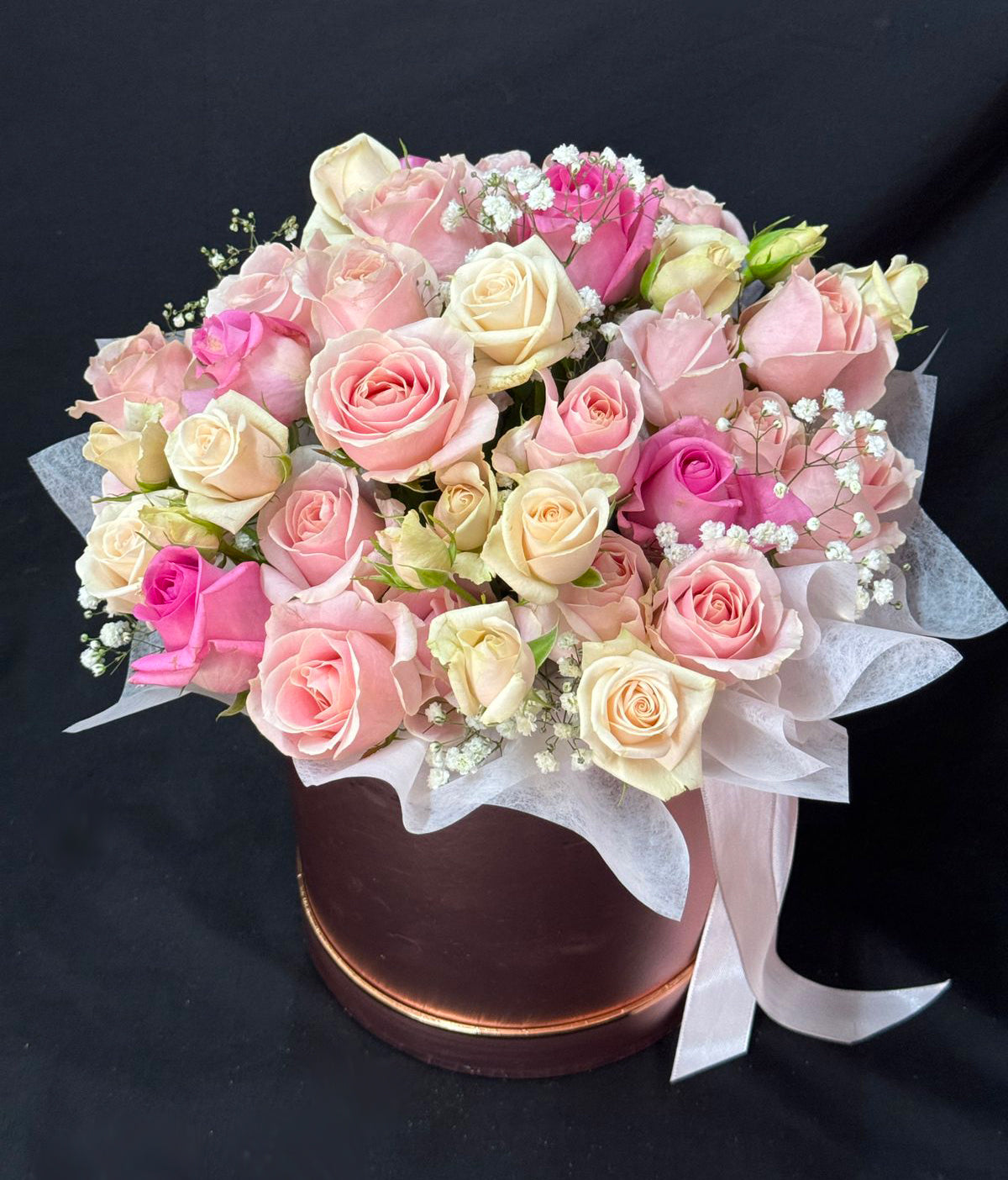 Roses Carnations Mixed Flower Box - Tender Touch | Mauritius
